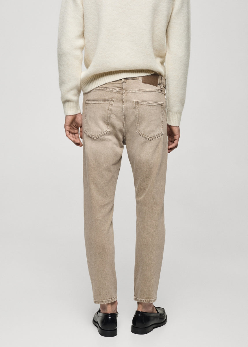 MANGO JEANS SAMMY TAPERED SLIM FIT | SAND – DENIMISH CLOTHING