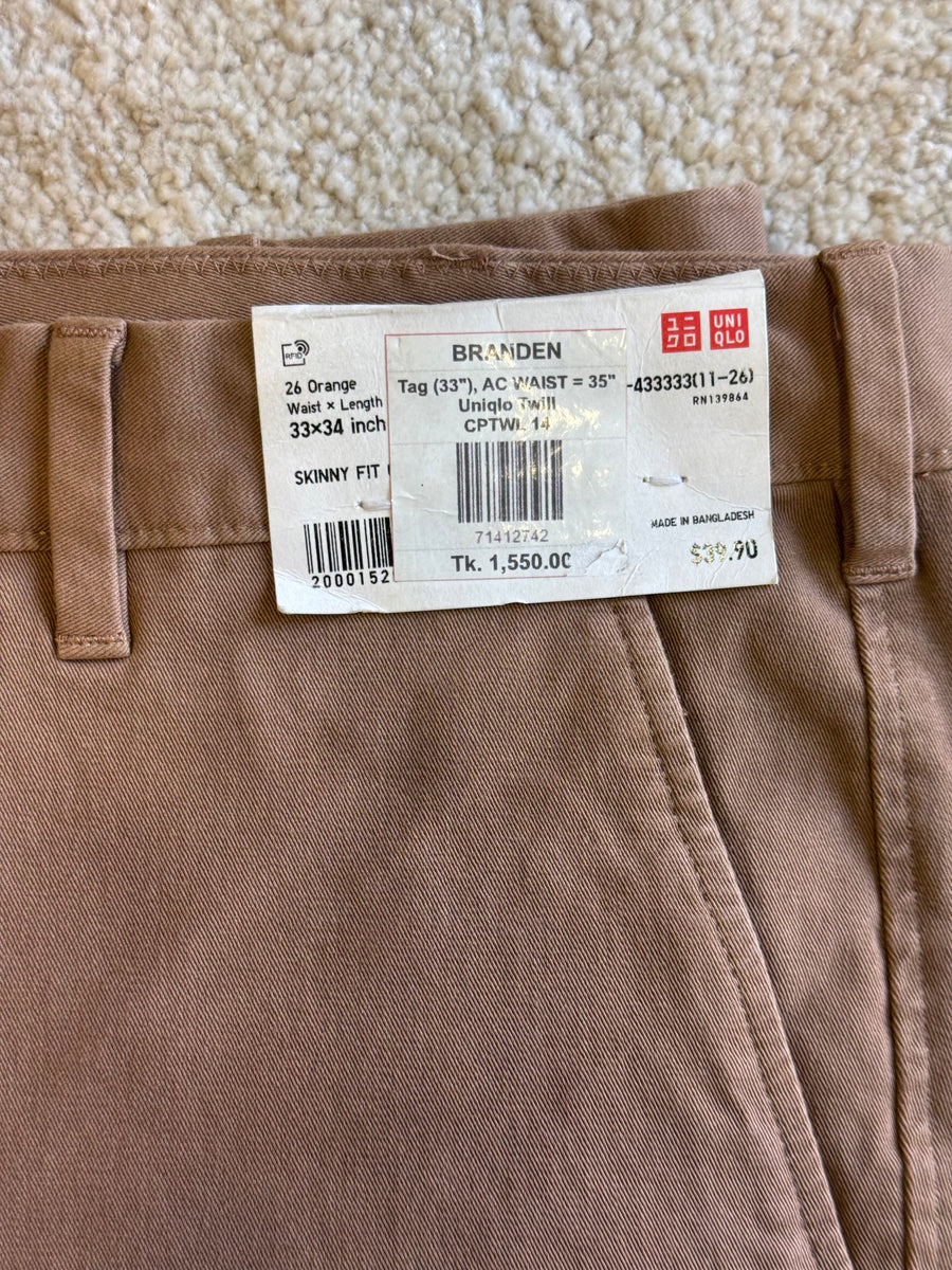 UNIQLO JEANS ULTRA STRETCH JEANS | 36 ORANGE – DENIMISH CLOTHING